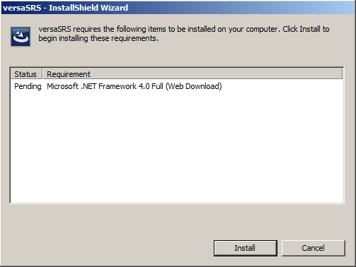 versaSRS Version 6 Installation